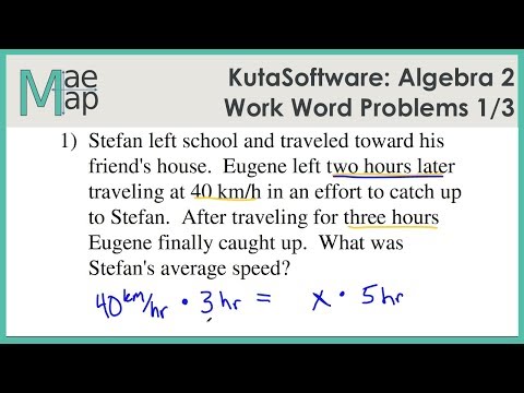 KutaSoftware: Algebra 2- Work Word Problems Part 1