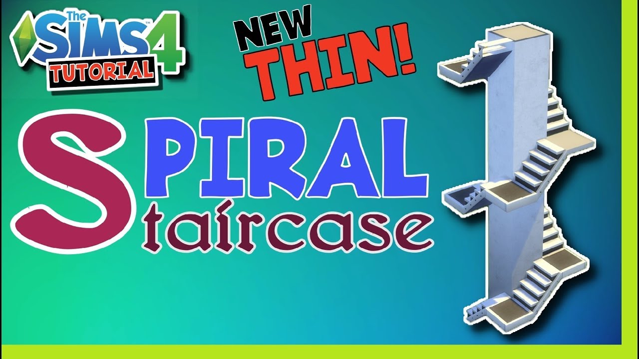 Sims 4 Tutorial - 3x3 Size THIN Spiral Staircase || Split Level Stairs || NO CC Configurable Stairs