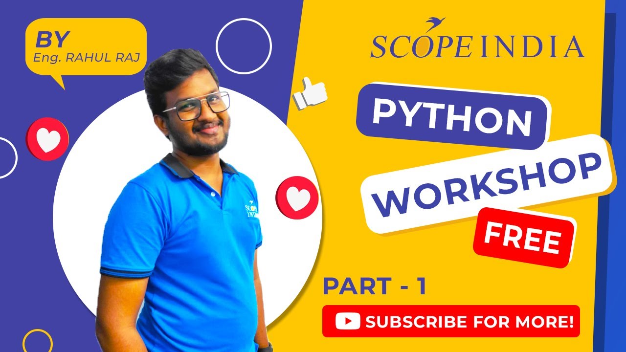 Free Python workshop part 1 class by Eng. Rahul Raj #pythonprogramming #pythontraining #python