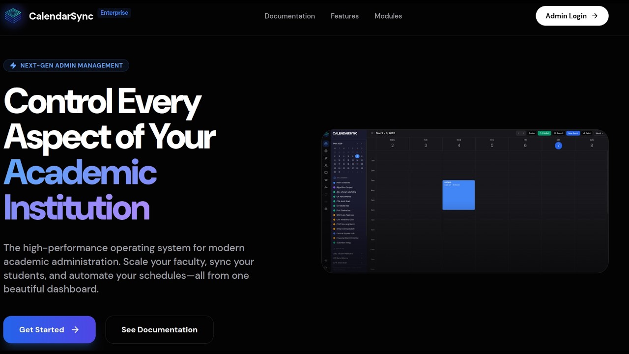 Calendar Cync - A complete Educational Admin Solution. #ai_in_education