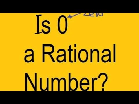 IS 0 A RATIONAL NUMBER..??🤔🤔