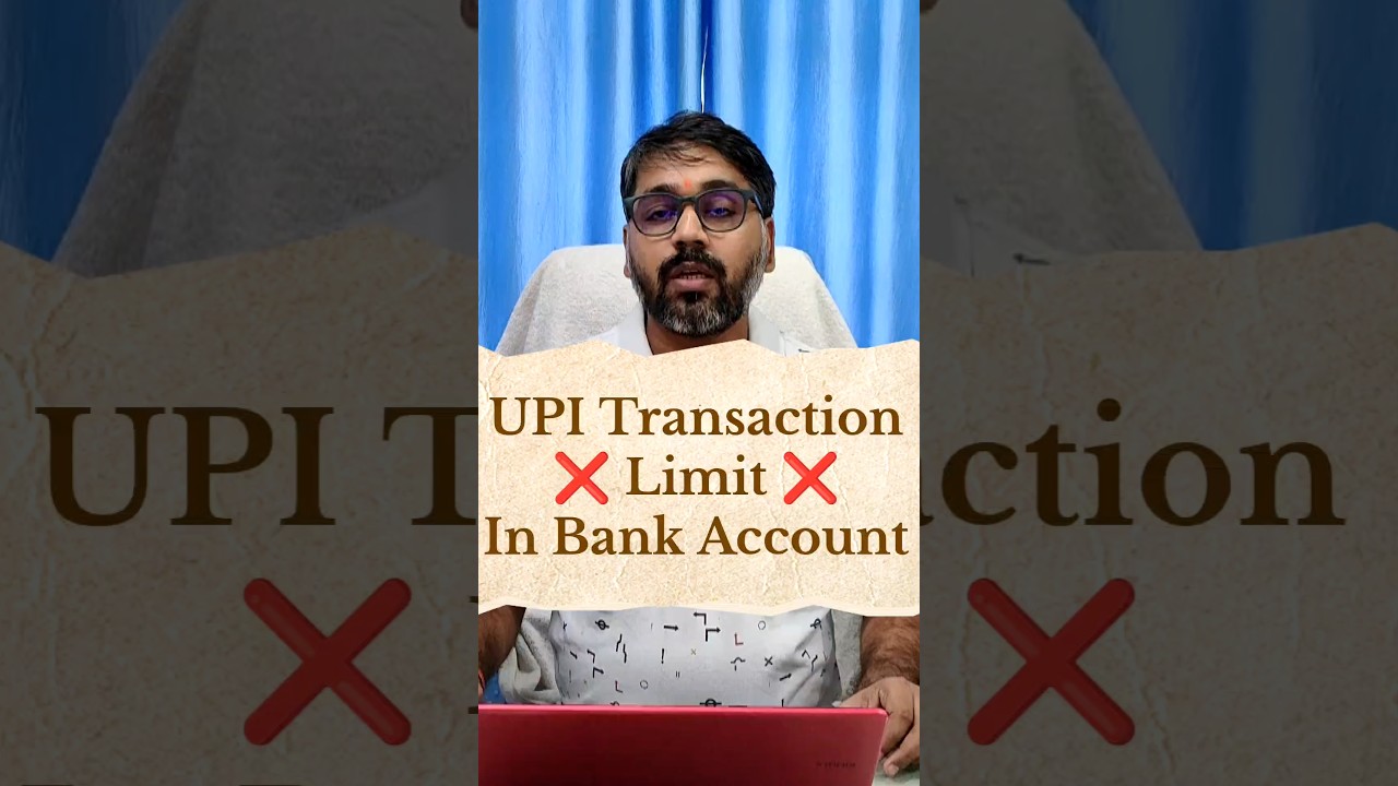 UPI transaction Limit ❌ in Bank account #upi #limit #incometaxnotice #viralshorts #carajnishkumar