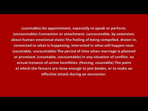 what is the meaning of engagement