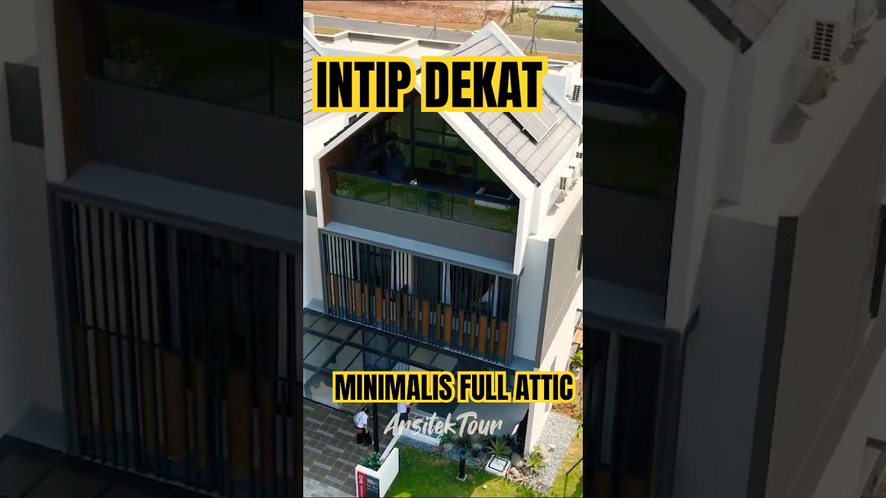 Rumah 3 Lantai Dengan Attic Super Aesthetic. Strozzi @Summarecon_Serpong #arsitektourindonesia