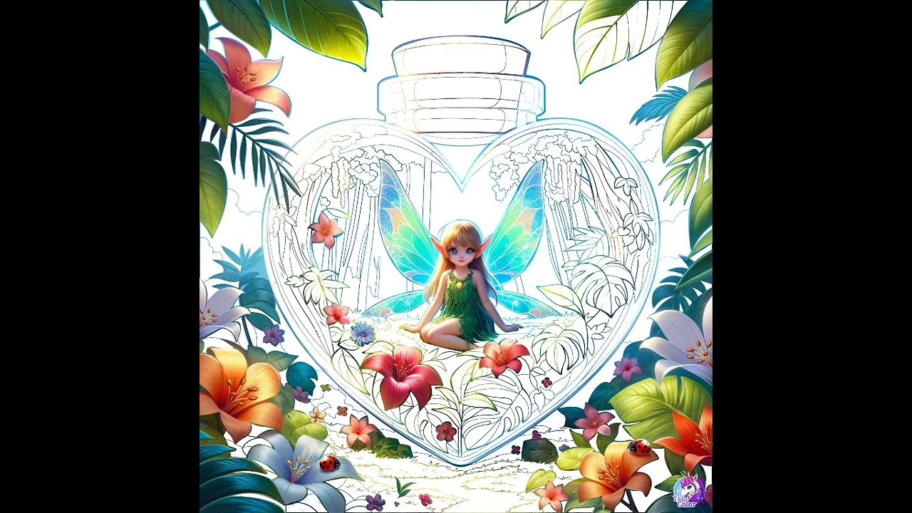 Tap Color - Glass Eden Mystical Realm: Fairy Elf Inside A Heat Potion At Night Forest (Special Pics)