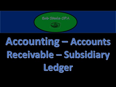 700.10 Accounts Receivable Subsidiary Ledger-Accounting instructions