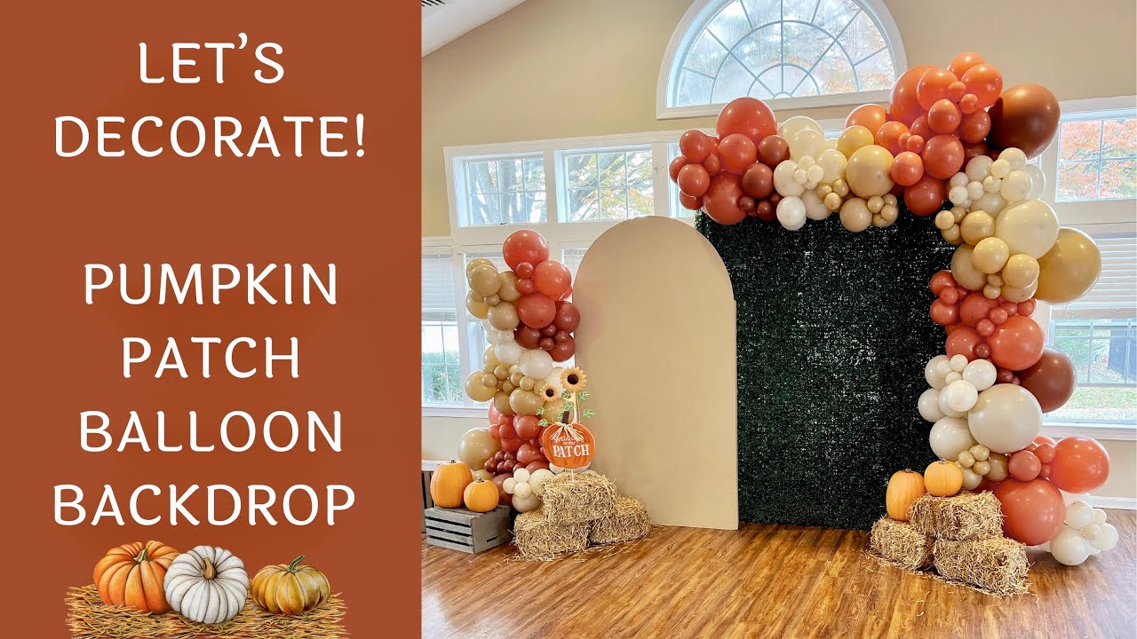 Pumpkin Patch Balloon Backdrop Idea!