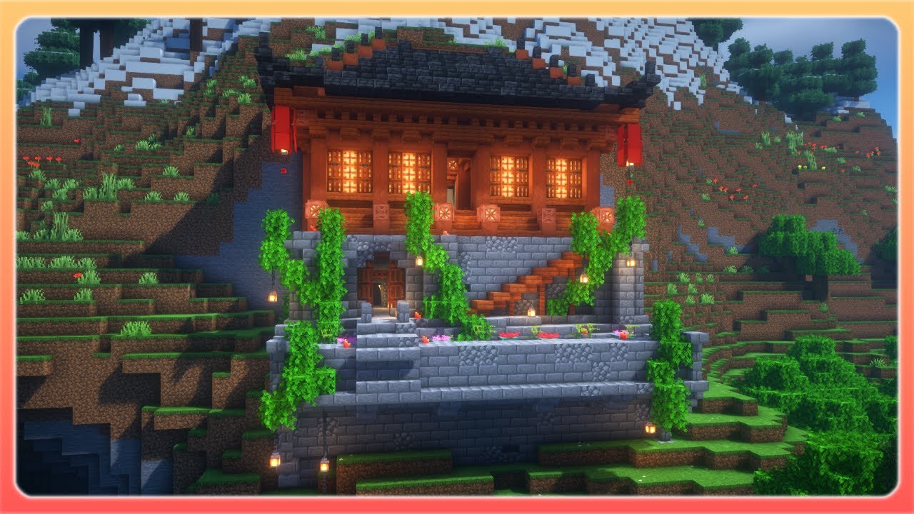Mountain Temple with Mine Entrance - Minecraft Build Tutorial ...
