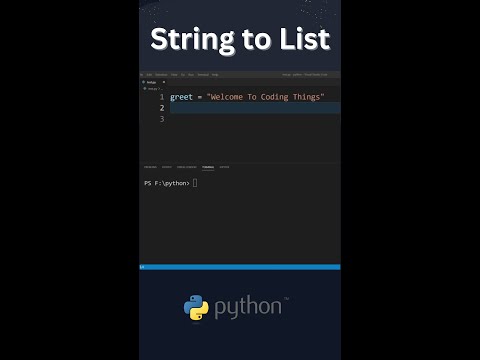 How to Convert a String into List of Words | #shorts