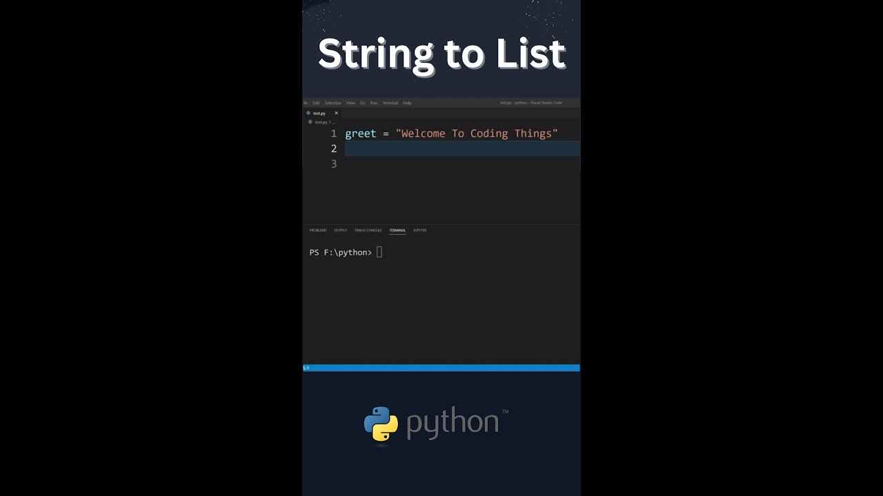 How to Convert a String into List of Words | #shorts
