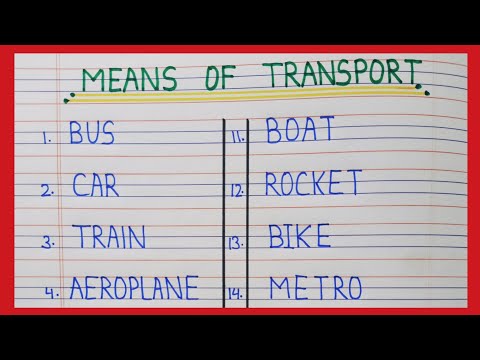 20 Means of Transport || Vehicles Name in English || Means of Transport