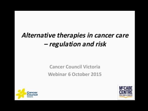 Alternative therapies in cancer care – regulation and risk