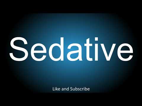 How to correctly pronounce - Sedative.