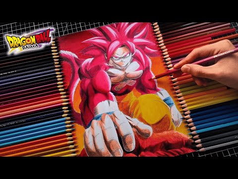 HOW TO DRAW GOKU SSJ4 | DRAGON BALL DAIMA | STEP BY STEP TUTORIAL