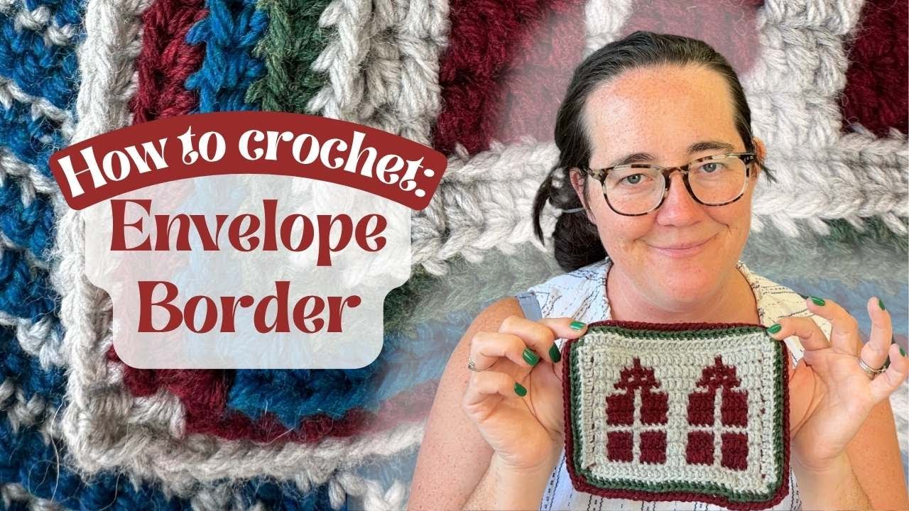 How to crochet a hdc envelope border to hide your ends!
