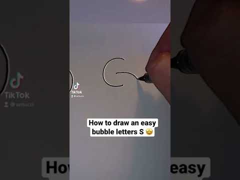 EASY BUBBLE LETTERS 🖼 #shorts #art
