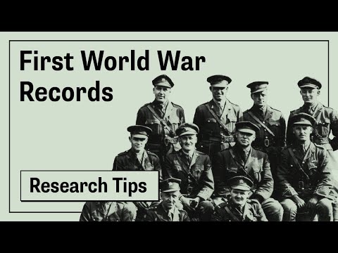 Family history: Using First World War Records