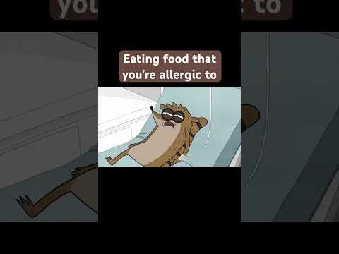 Eating Food That Youβre Allergic to #food #allergy #foodie #foodlover #cartoon #breakfast #lunch
