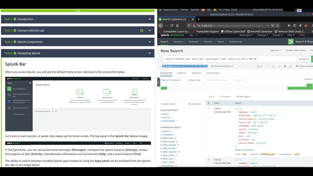 Splunk: Basics - Tryhackme  | Tryhackme SOC Level 1 | SAL1