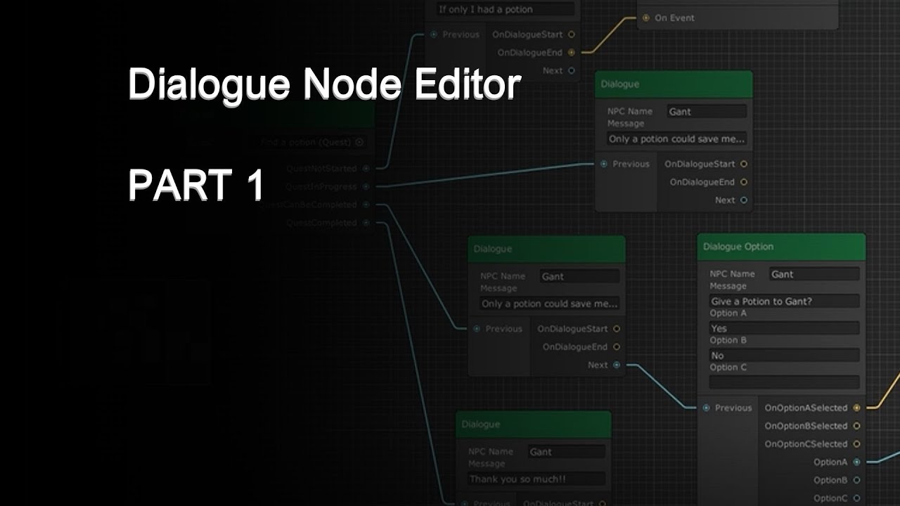Unity3D - Create a Node Dialogue Editor - Part 1