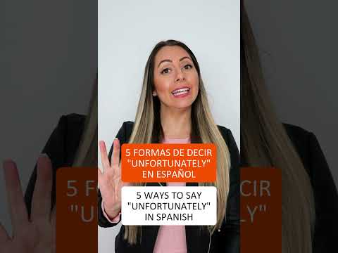 5 Formas de decir "Unfortunately" en español #shorts