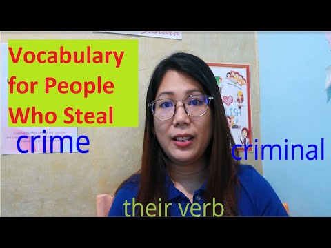 List of Vocabulary Words for People Who Steal