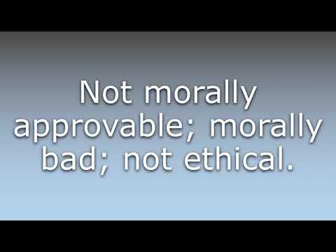 What does Unethical mean?