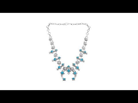 Chaco Canyon Kingman Turquoise "Naja" Star Necklace