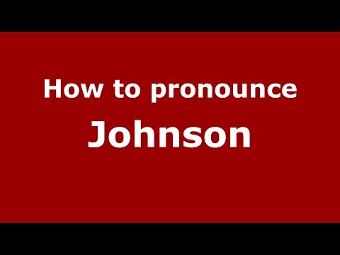 How to pronounce Johnson (Germany/German) - PronounceNames.com