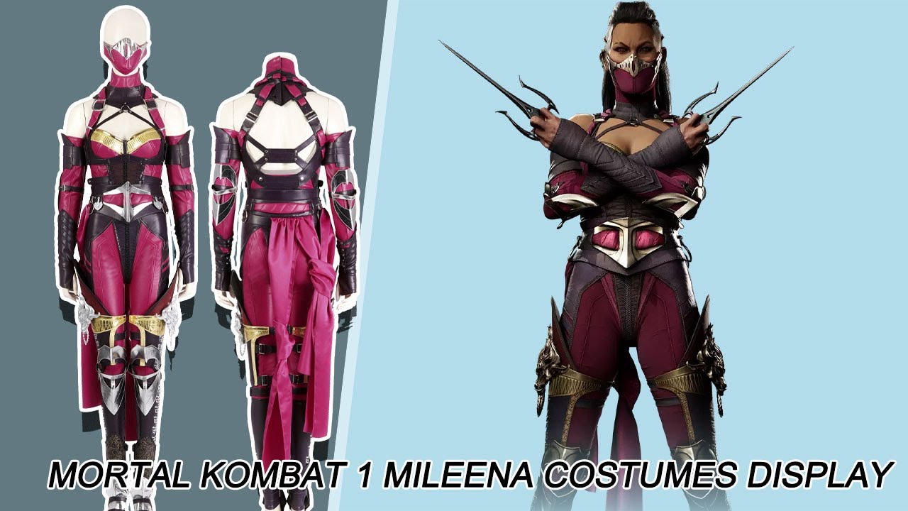 Mortal Kombat 1 Mileena Cosplay Costumes Display