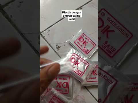 kantong plastik dengan ukuran terkecil (1/2 ons) 6x10 cm