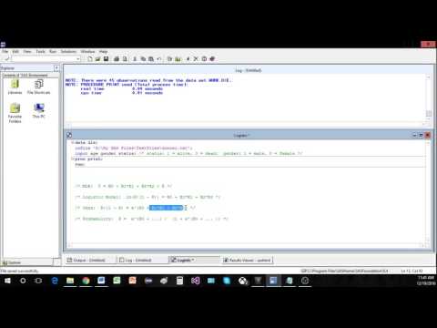 SAS - Logistic Regression