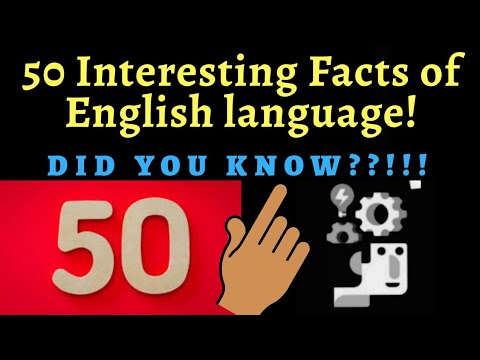 50 Interesting Facts of English Language: Did you know? I [Video 63]