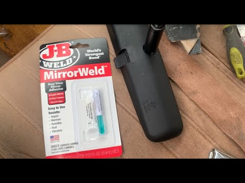 Mounting Rear View Mirror with J-B Weld Mirrorweld