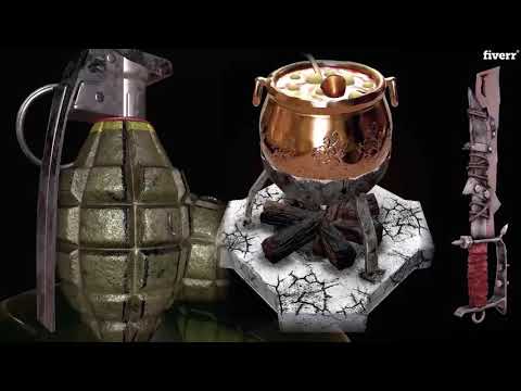 Create 3d models, game assets, props low poly pbr textures - Best Game Art service