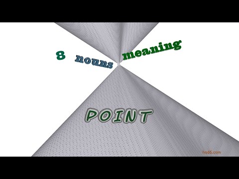 point - 8 nouns which are synonyms to point (sentence examples)