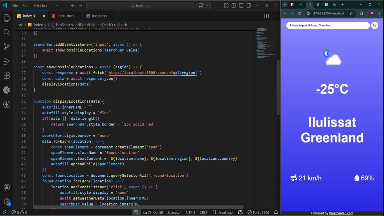 1 Hour Full Stack Weather App Tutorial | Node.js + Vanilla JavaScript