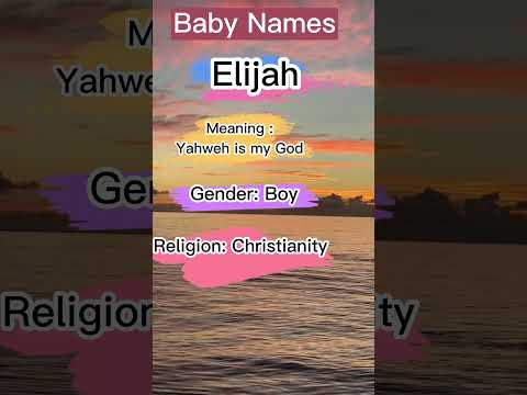 Elijah Name Meaning and Origin #name #bestname #facts