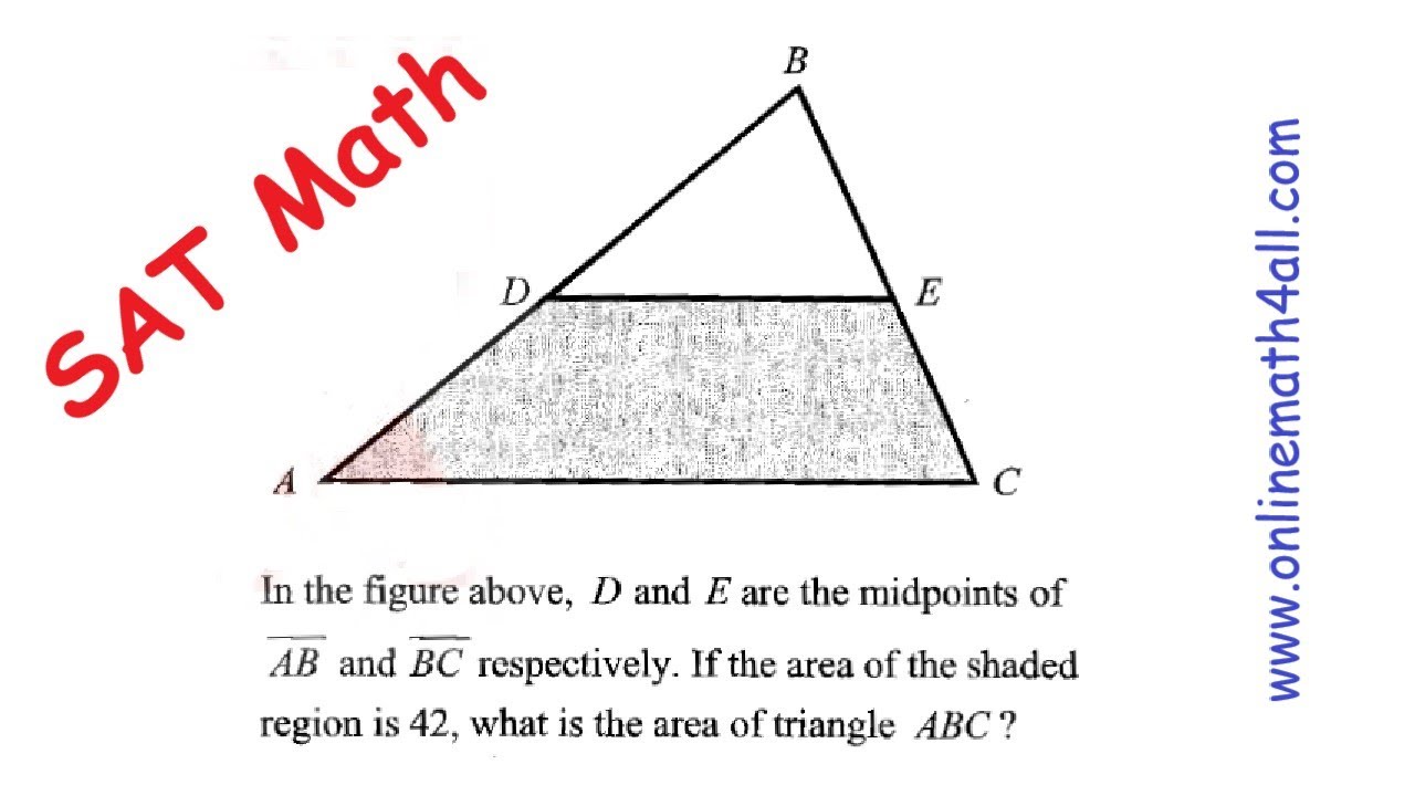 SAT Math : Problem on Midsegment Theorem