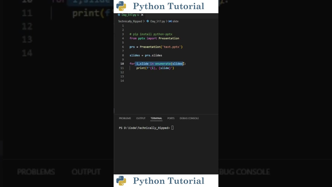 Open & Read Powerpoint Files With Python | Python Tutorial
