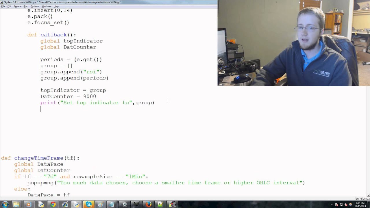 Adding Indicators cont'd - Tkinter tutorial Python 3.4 part 16
