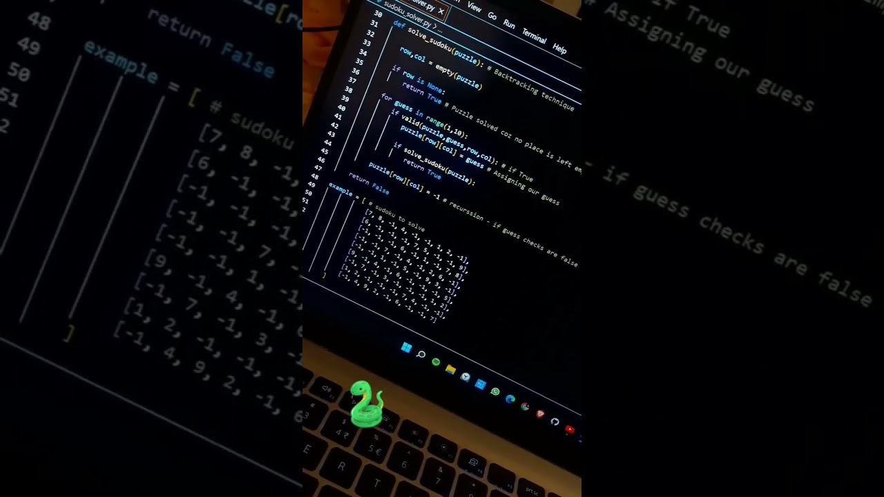 Sudoku Solver #python #shorts 🔥🔥