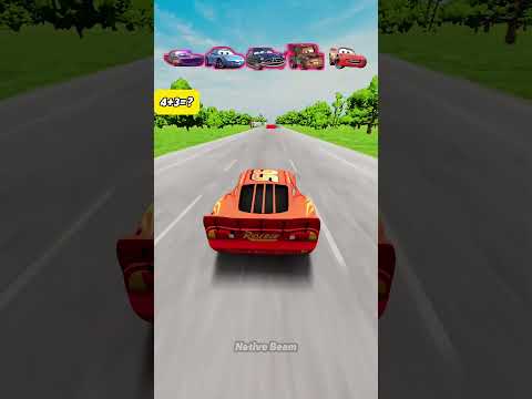 ⚡McQueen vs Mater vs Sally vs Doc Hudson vs Ramone #cars #beamingdrive