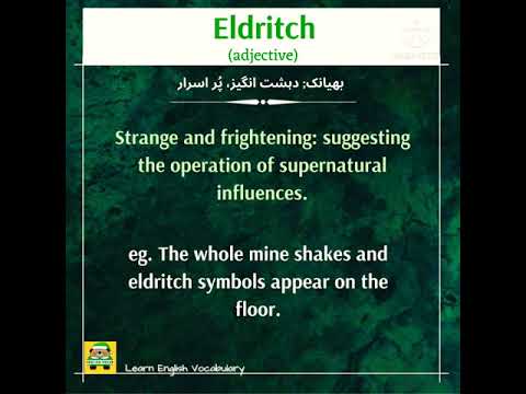 Eldritch | Learn English Vocabulary