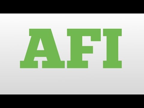 AFI meaning and pronunciation