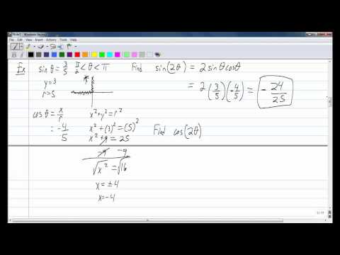 Double Angle Formulas for Sine, Cosine, and Tangent