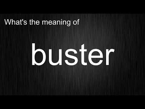 What's the meaning of "buster", How to pronounce buster?