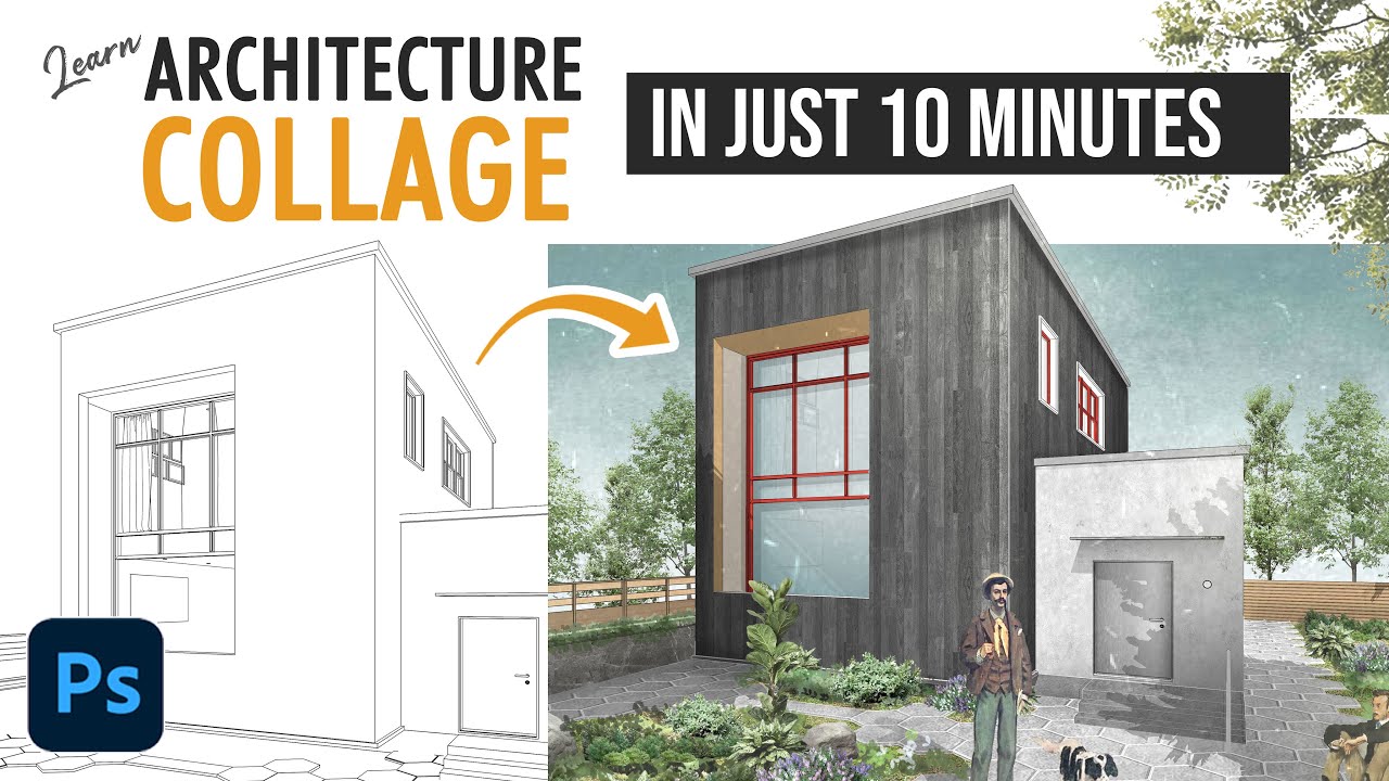 Post Digital ARCHITECTURE COLLAGE Tutorial (Easy Way) 2025