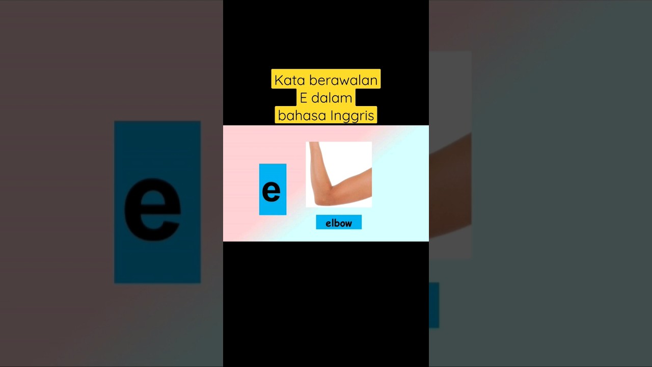 Belajar Membaca Kosakata Bahasa Inggris Berawalan huruf E Words start with E phonics lettersound