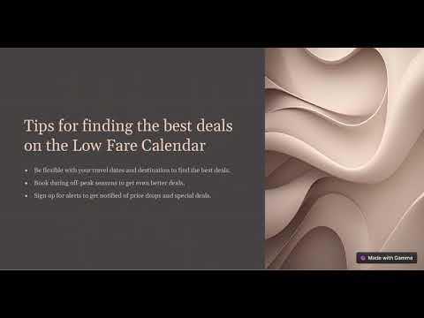 American Airlines Low Fare Calendar